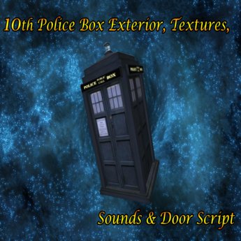 Second Life Marketplace - 10th police box textures, sounds & script pack.