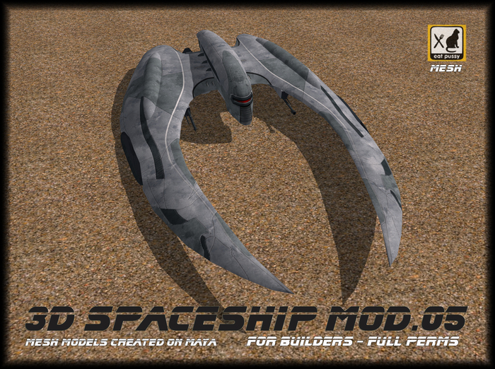 Second Life Marketplace - [ezras] spaceship m05 - MESH