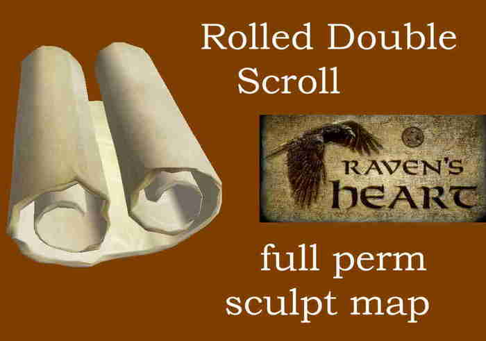 Second Life Marketplace - *RH* Rolled Double Scroll_Protected (sculpt)