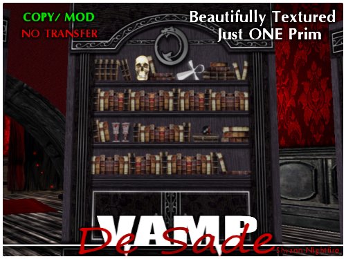 Second Life Marketplace - ~VDS~ Tzimisce Vampire Clan Book Cases