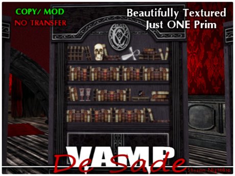 Second Life Marketplace - ~VDS~ Corvinus Vampire Clan Book Cases