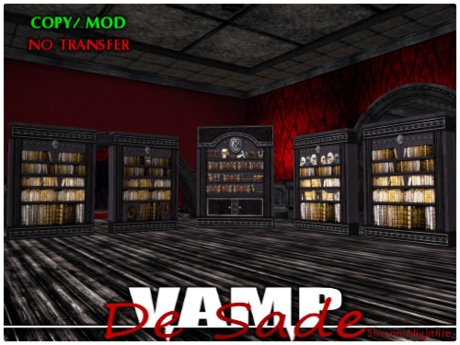 Second Life Marketplace - ~VDS~ Corvinus Vampire Clan Book Cases
