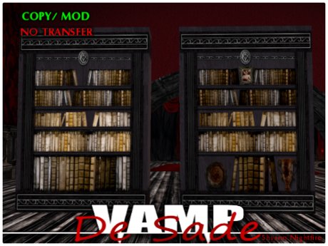 Second Life Marketplace - ~VDS~ Corvinus Vampire Clan Book Cases