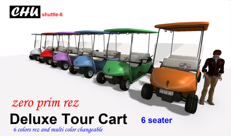 Second Life Marketplace - Deluxe Tour Car rezzer-0 prim rezzed