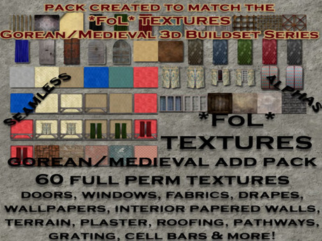 Second Life Marketplace - *FoL* Textures - Fantasy Medieval 3D BuildSet ...