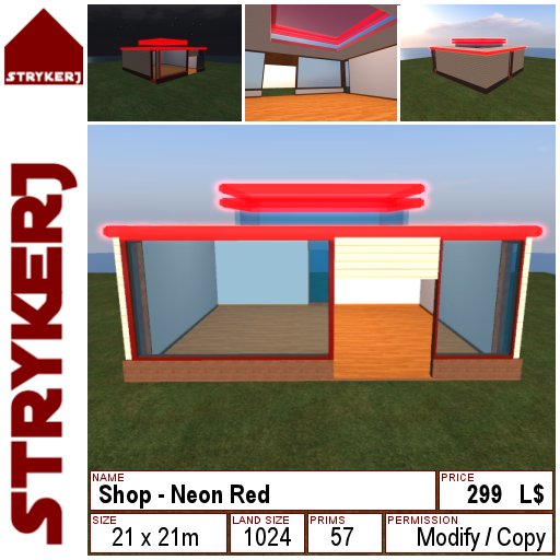 Second Life Marketplace - Neon Red Shop