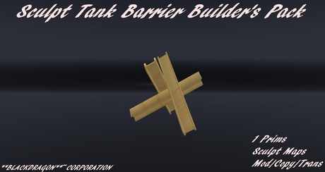 Second Life Marketplace - Sculpt Tank Barrier Builders Pack (boxed)