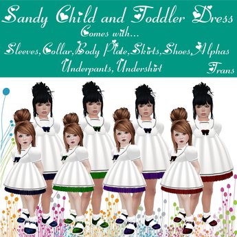 Second Life Marketplace - *LilDolly's* Sandy Child and Toddler Dress ...