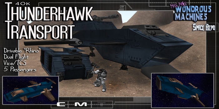 Second Life Marketplace - Warhammer Thunderhawk 40k Transport