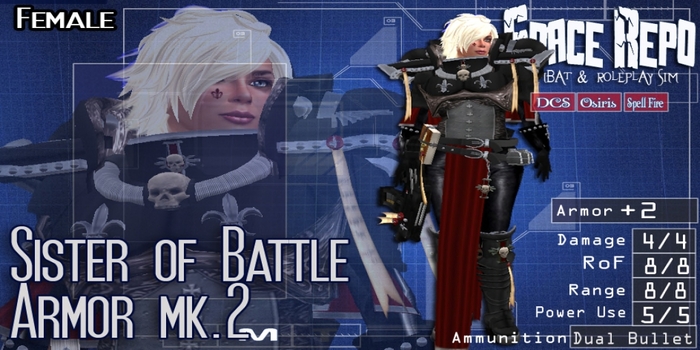 Second Life Marketplace - Space Repo - Sister of Battle Armour (Female)