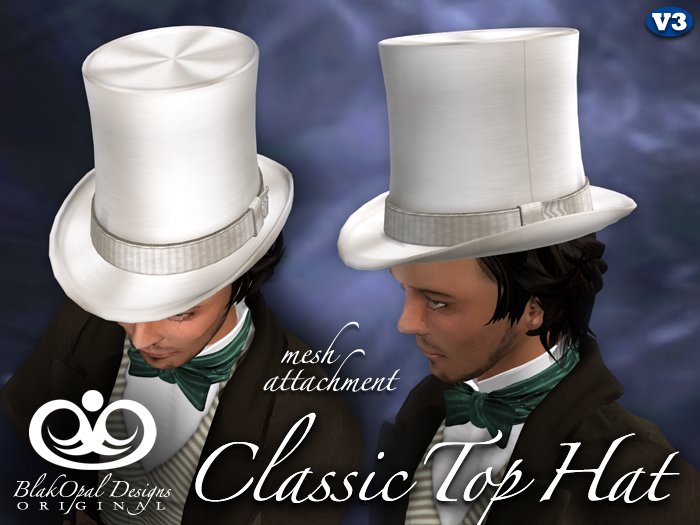 Second Life Marketplace - Classic Top Hat - White