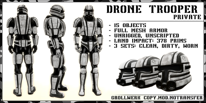 Second Life Marketplace - [GW] Drone Trooper - Private Armor