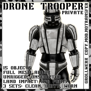 Second Life Marketplace - [GW] Drone Trooper - Private Armor