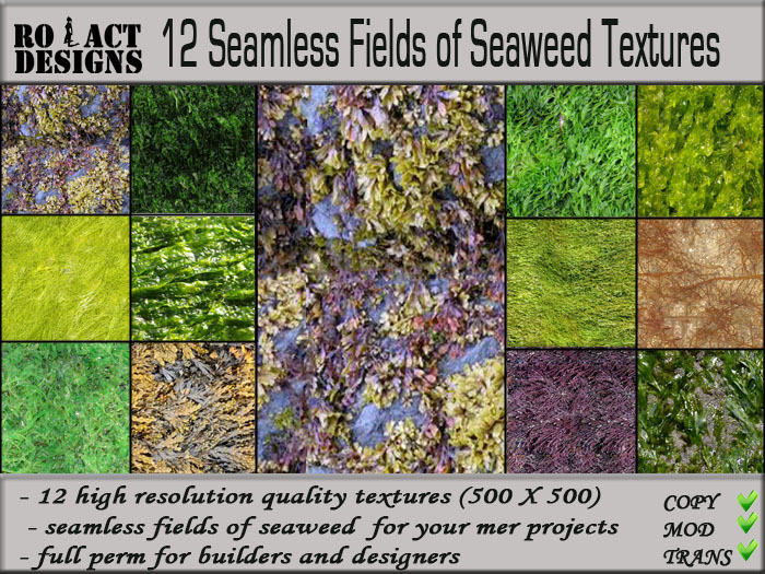 Second Life Marketplace - ..::RO!ACT::..DESIGNS 12 Seamless Fields Of ...