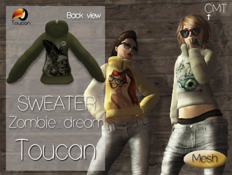 Second Life Marketplace - .:: TOUCAN- Hooded Sweater
