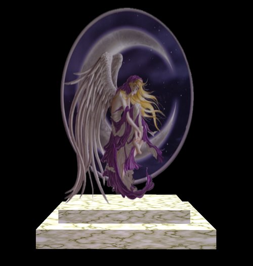 Second Life Marketplace - angel statue sitting on the moon