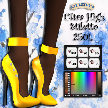 Second Life Marketplace - PETITE~Lilliput's~Ultra High Stilettos~Yellow ...
