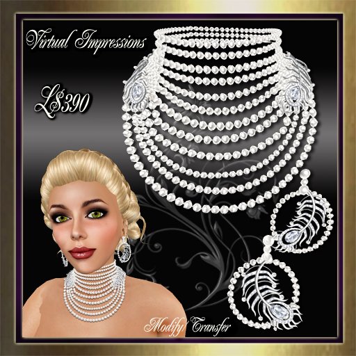 Second Life Marketplace - Sharon Jewelry in Snow White Pearls & Diamonds