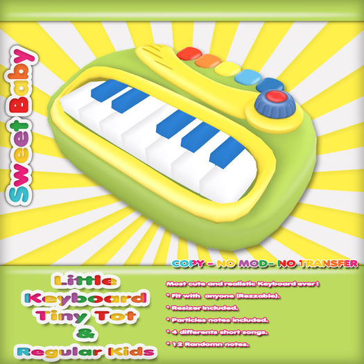 Second Life Marketplace - Sweet Baby - Little Keyboard - Green