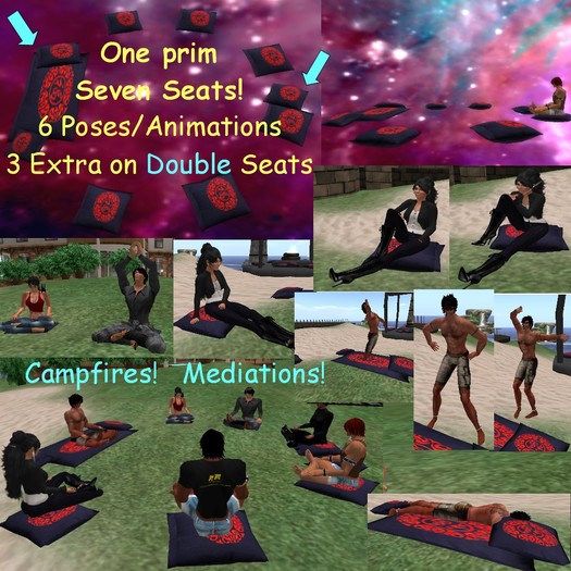 Second Life Marketplace - Ring Cushion Seating Ring Seats 7 - 1Prim ...