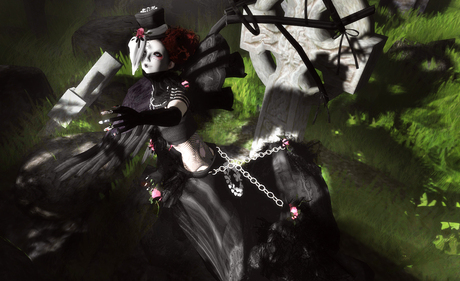 Second Life Marketplace - [AD] Sasha bride goth wedding dress 1200