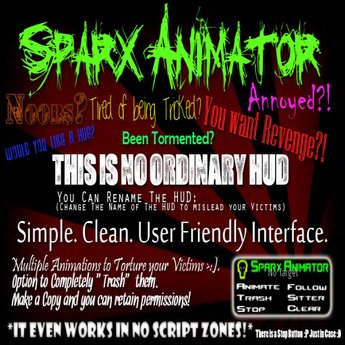 Second Life Marketplace - Sparx Animator Hud