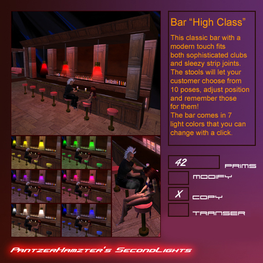 Second Life Marketplace - Bar "High Class" - bar furniture bar ...