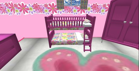 Second Life Marketplace - A.P.Designs Sweet Daisy Pink Bedroom Set BOXED
