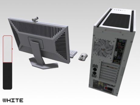 Second Life Marketplace - H24 Computer Set in 2 colors - with Monitor ...