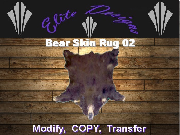 Second Life Marketplace - ~~ FULL PERM - Bear Skin Rug 02
