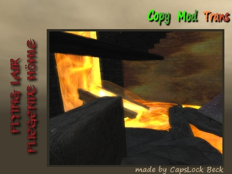 Second Life Marketplace - Big flying lair - home inside a flying rock ...