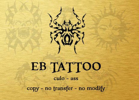 Second Life Marketplace - EB TATTOO ARACNIC CULO