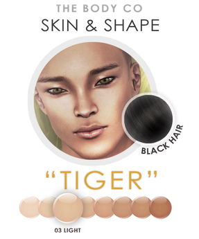 Second Life Marketplace - (the body co) SKIN+SHAPE "Tiger" (03 Tone ...