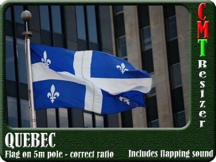 Second Life Marketplace - *TGA* Flag of Quebec 1948 5m w/sound & resizer