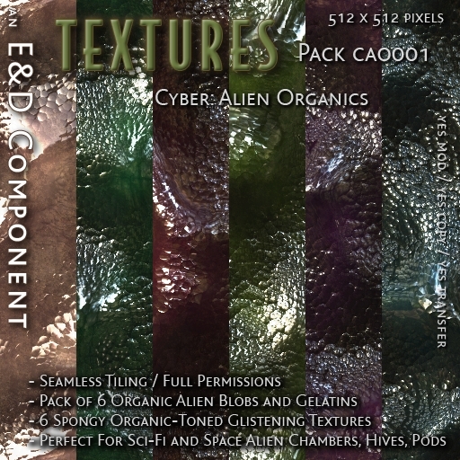 Second Life Marketplace - [CAO001] 6 Organic Alien Blobs and Gelatins ...