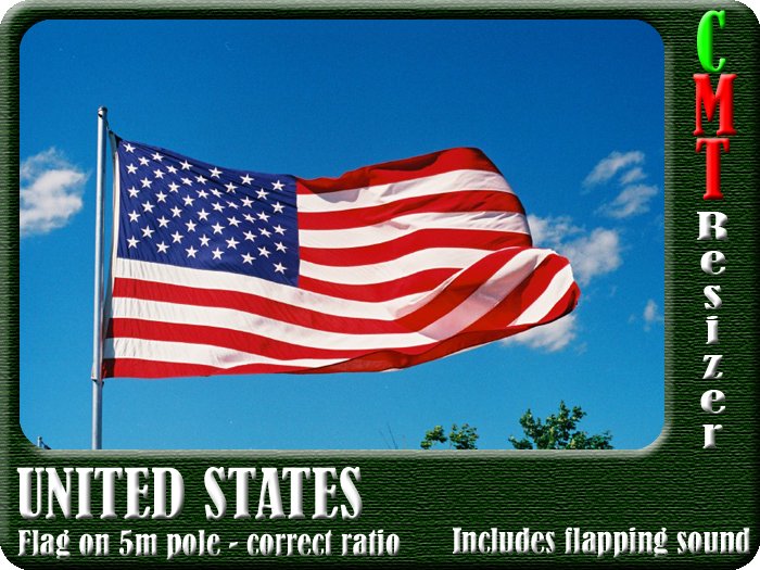 Second Life Marketplace - *TGA* Flag of USA 1960 5m w/sound & resizer COPY