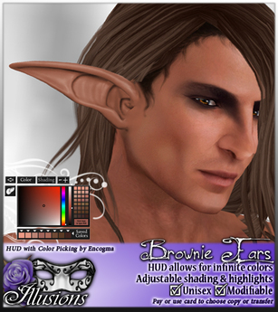 Second Life Marketplace - *~*Illusions*~* Brownie Elf Ears
