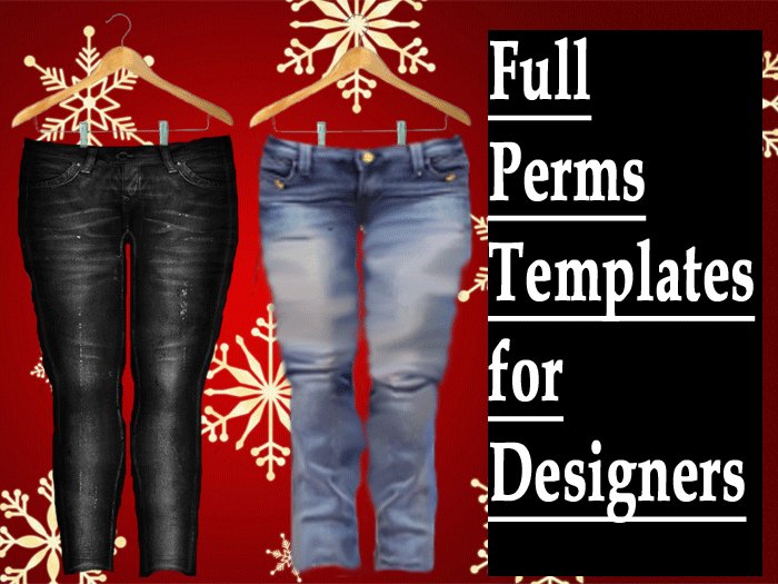 Second Life Marketplace - FULL PERMS TEMPLATES FOR CLOTHING DESIGNERS