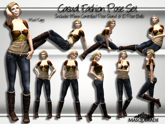 Second Life Marketplace - ~Masquerade~ Casual Fashion Pose Set