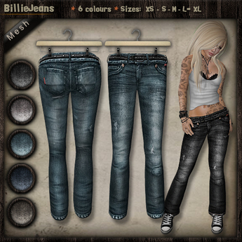Second Life Marketplace - DN Mesh: BillieJeans - MBlue