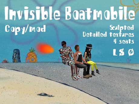 Second Life Marketplace - Invisible Boatmobile