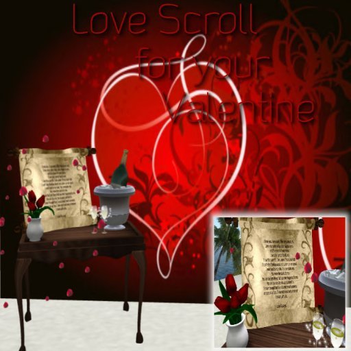 Second Life Marketplace - Love Scroll - For your Love #3 (F)