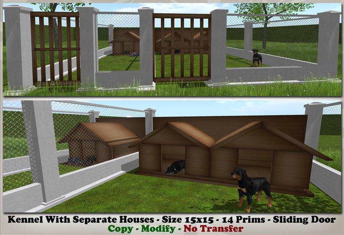Second Life Marketplace - *PPS* Kennel With Separate Houses