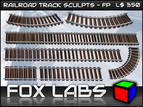Second Life Marketplace - Sculpt Railroad Tracks - Full Perm - Low Prim