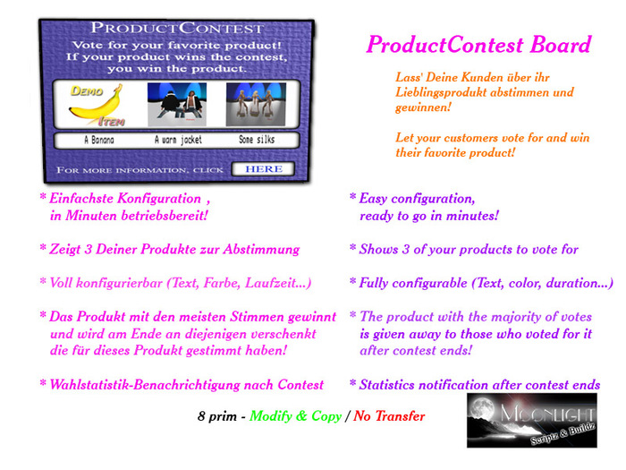 Second Life Marketplace - Product Contest Board - the new fun ...