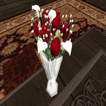 Second Life Marketplace - Vased Roses & Lilies