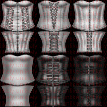 Second Life Marketplace - Unlikely Mesh Corset Kit DEMO
