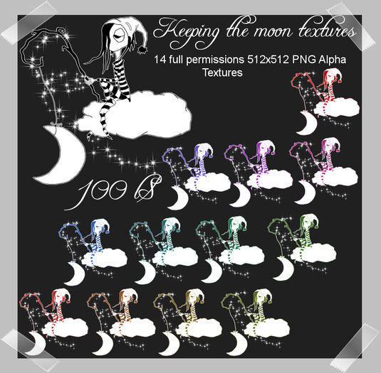 Second Life Marketplace - keeping the moon cute Alpha PNG full perms ...