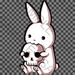 Second Life Marketplace - Skull bunny cute Alpha PNG full perms textures