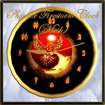 Second Life Marketplace - Phoenix Firestorm Clock (Mesh)